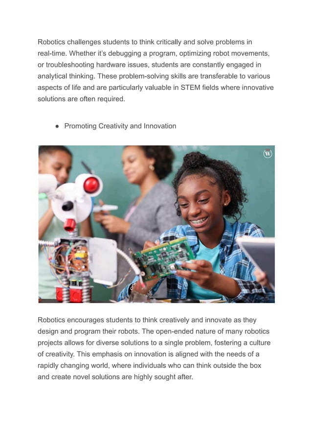 Robotics in STEM Education_ Transforming Learning and Fostering Innovation.pdf | Robotics ...