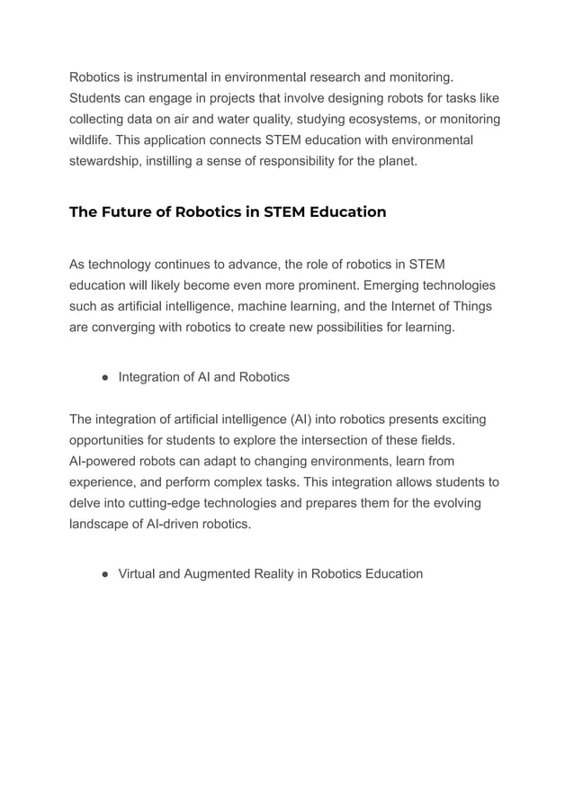 Robotics in STEM Education_ Transforming Learning and Fostering Innovation.pdf | Robotics ...