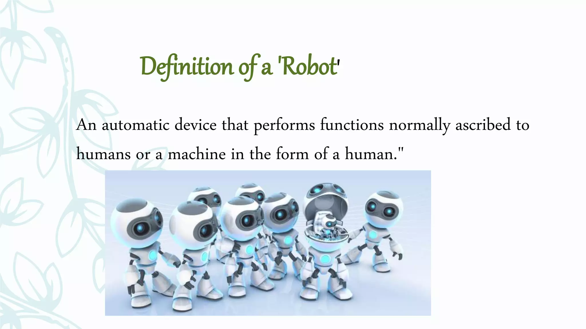 Robotics INTRO. | PPT