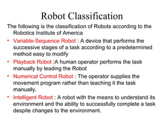 Robotics introduction by Pranav navathe | PPT