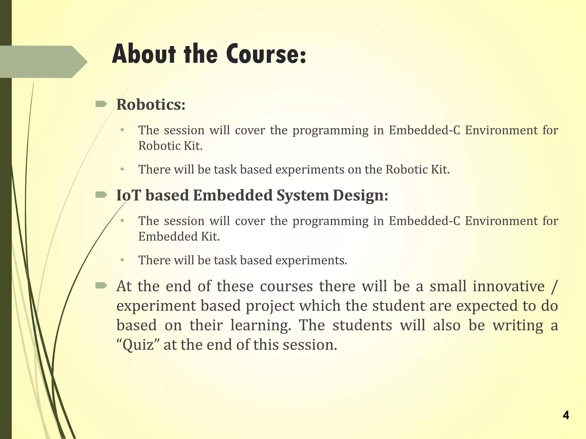 Robotics & Embedded IoT System Design [Day-1] | PPT
