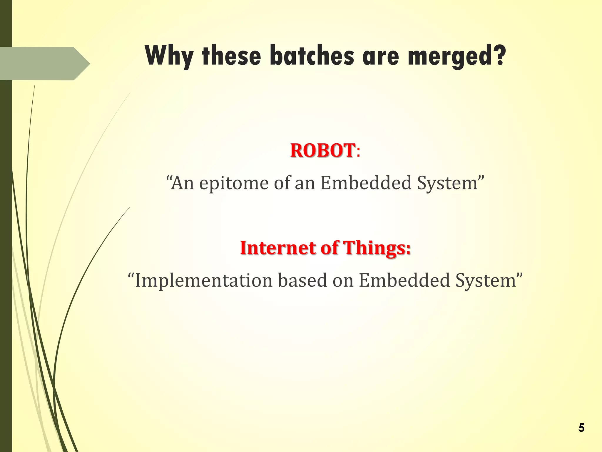 Robotics & Embedded IoT System Design [Day-1] | PPT