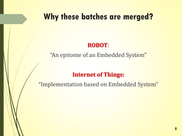 Robotics & Embedded IoT System Design [Day-1] | PPT