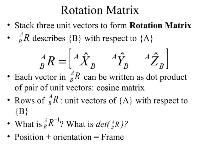 Robotics position and orientation | PPT | Robotics | Technology & Computing