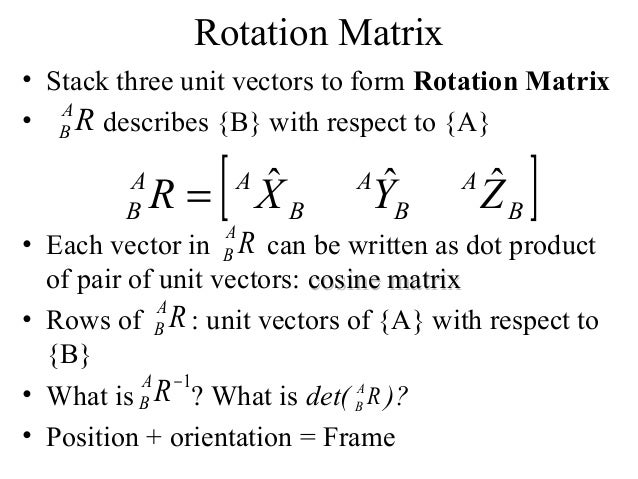 Robotics position and orientation
