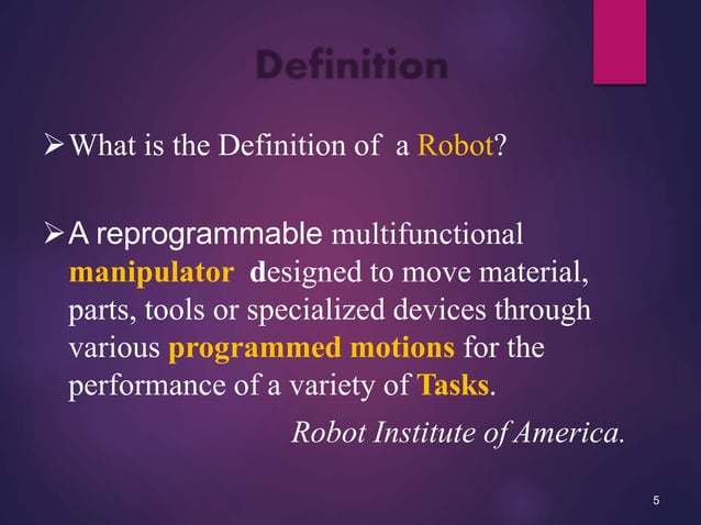 Introduction Of Robotics | PPT