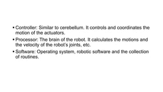 Robotics presentation | PPTX