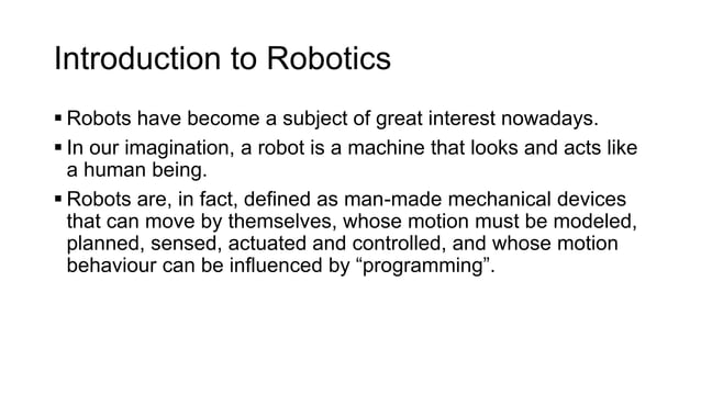 Robotics presentation | PPTX