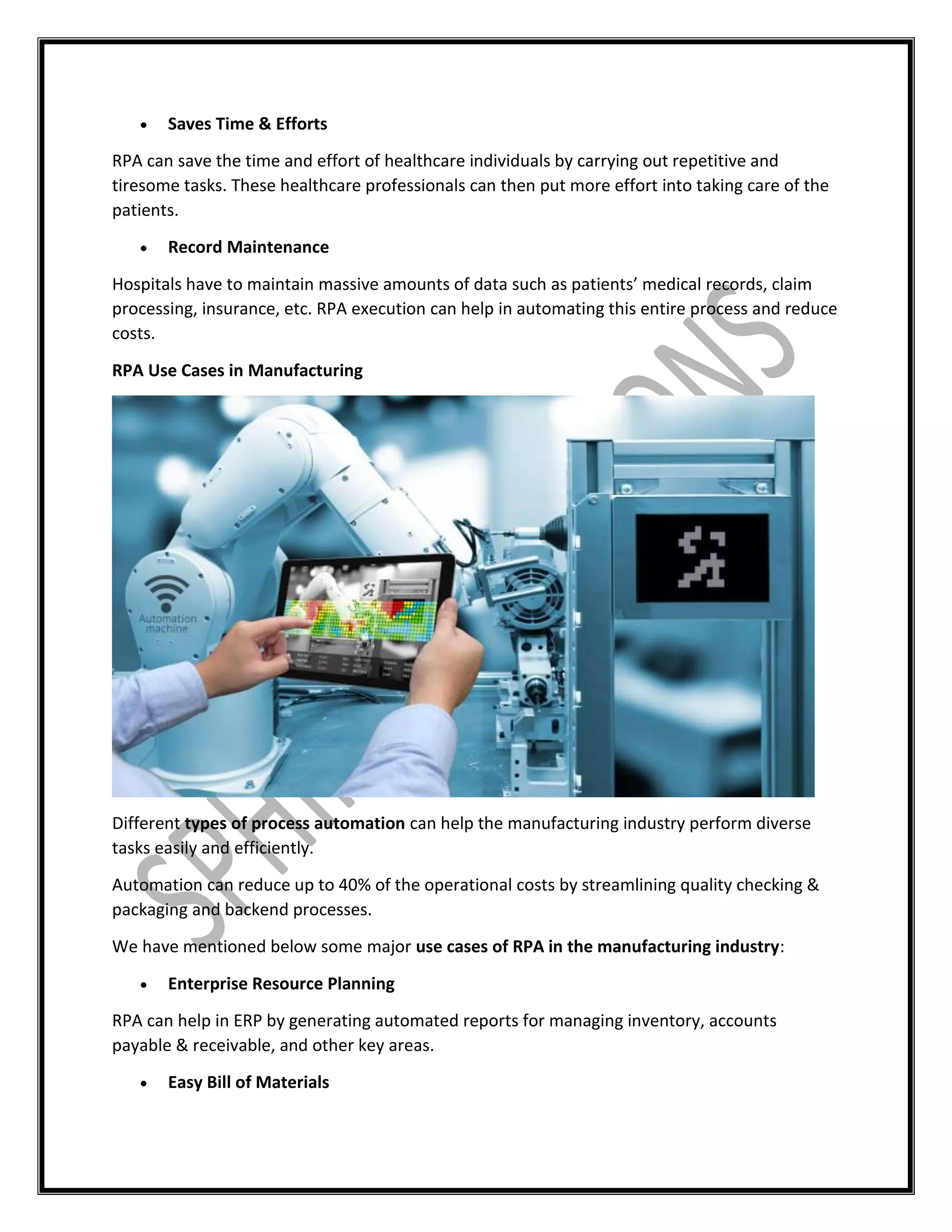 Robotics Process Automation Use Cases.pdf | Business I.T. | Business