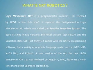Robotics program at school | PPTX