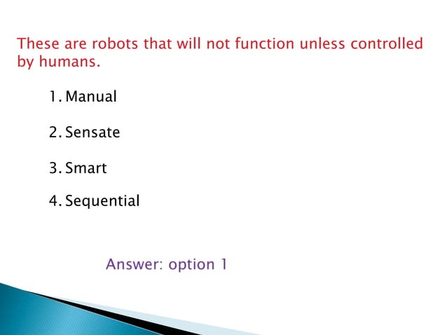 robotics quiz.pptx | Robotics | Technology & Computing