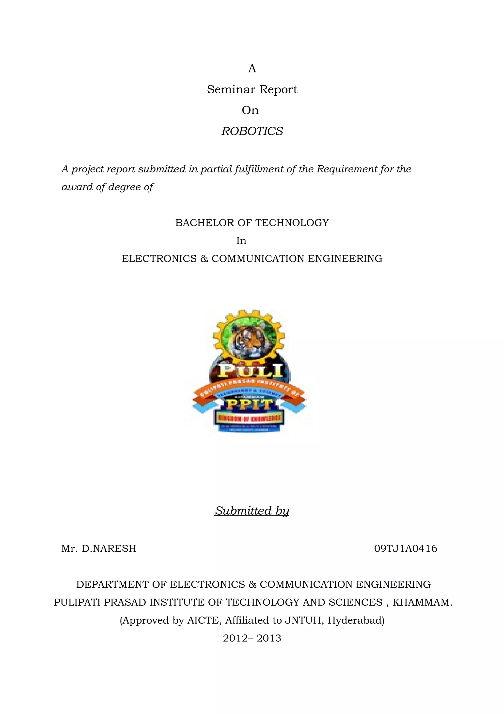 NareshDandu92 Robotics seminar | DOC