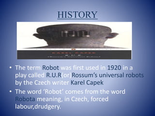 Robotics seminar ppt | PPTX