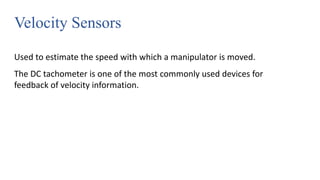Robotics sensors | PPTX