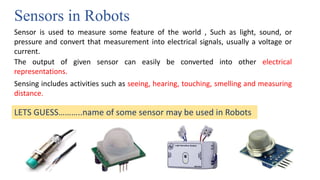 Robotics sensors | PPTX