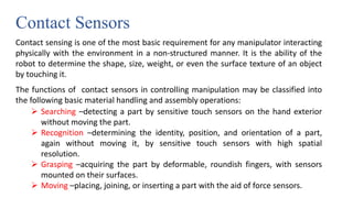 Robotics sensors | PPTX