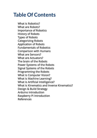Robotics Starter Guide - Dream School | PDF