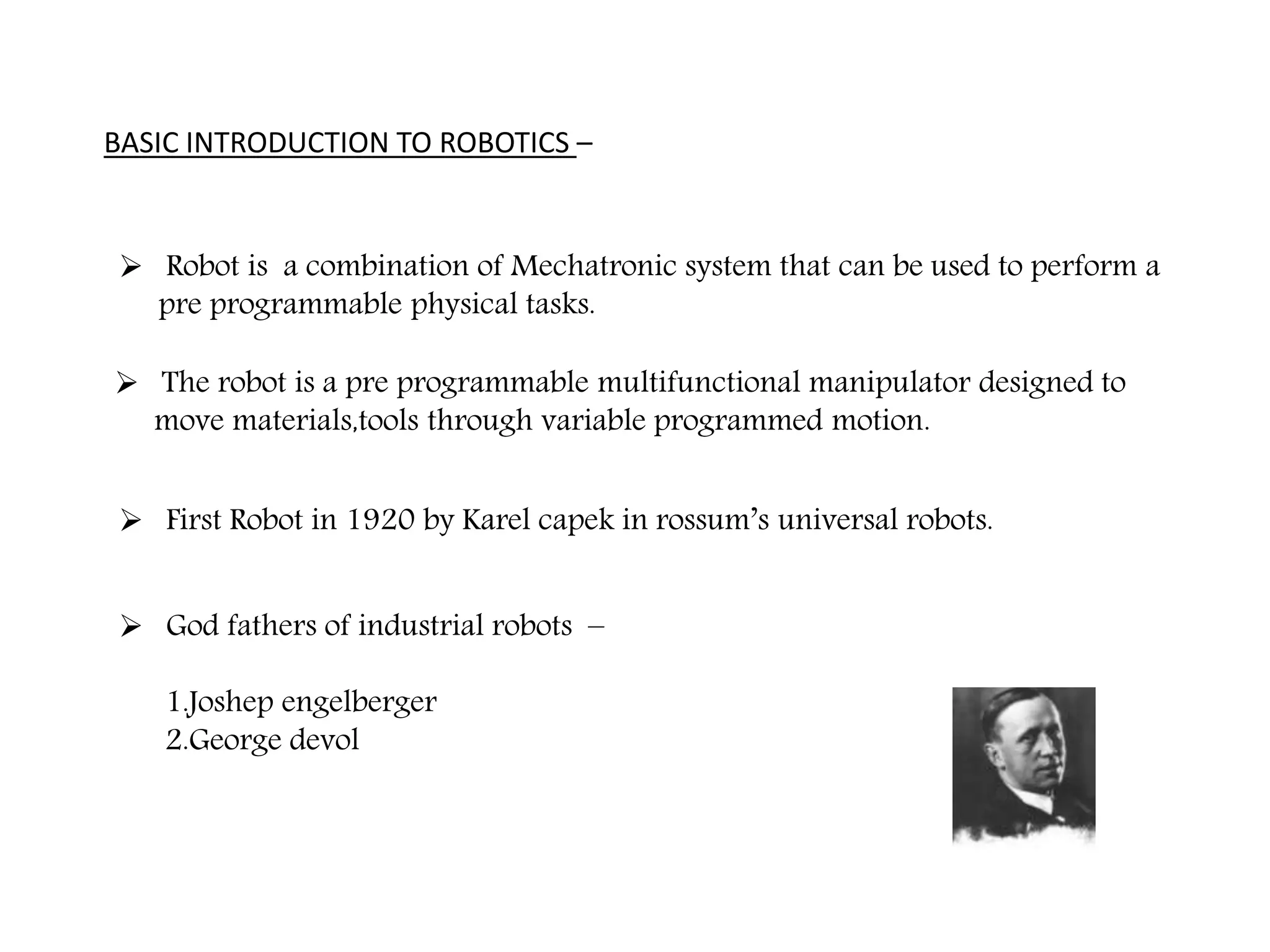 Basics of Robotics | PPT