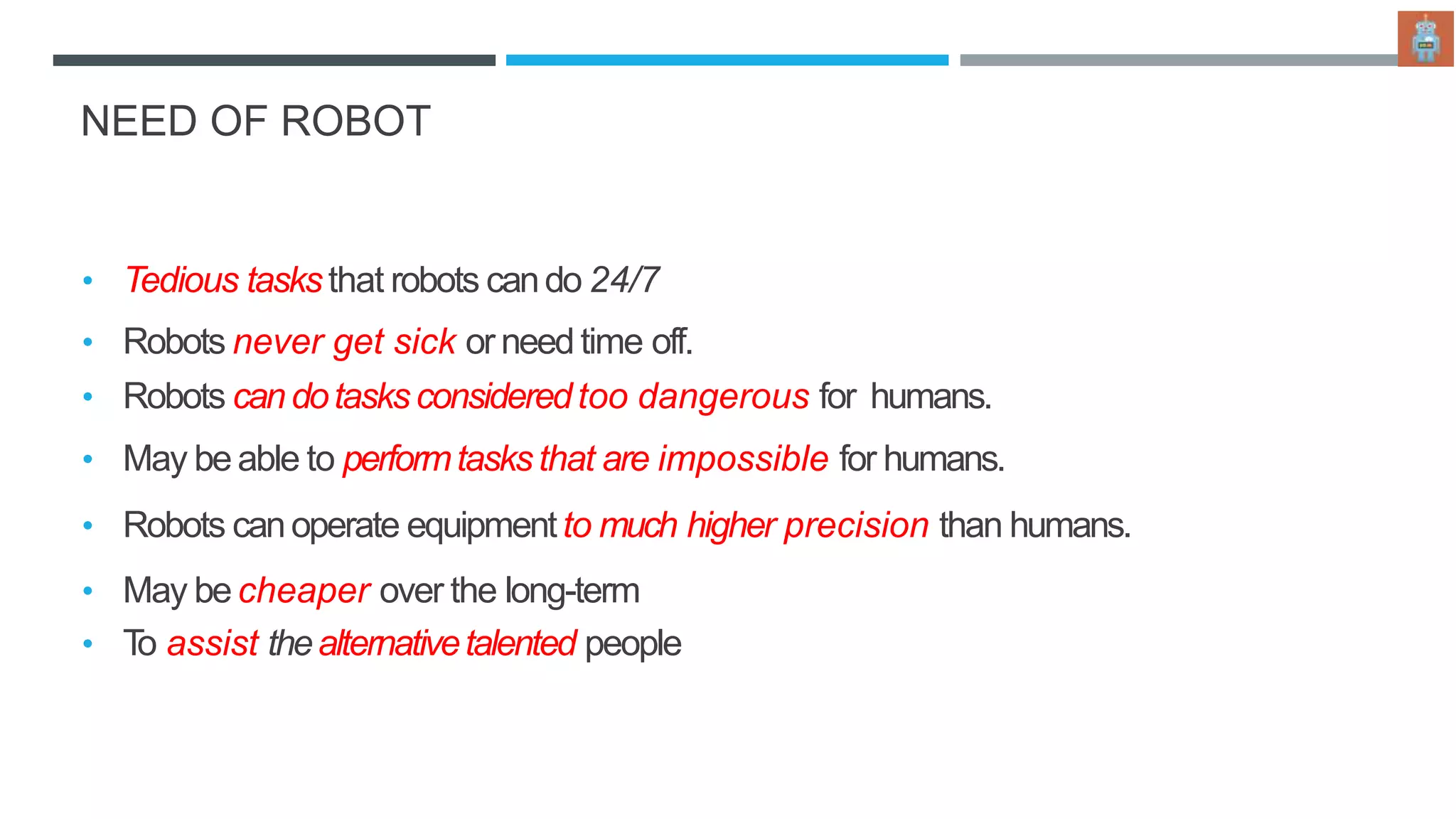 introduction to Robotics (the role of computer science) | PPTX