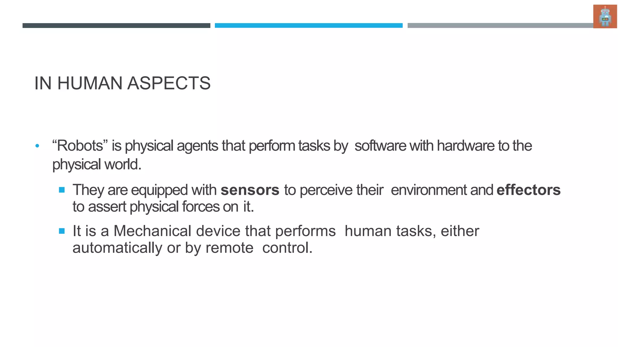 introduction to Robotics (the role of computer science) | PPTX