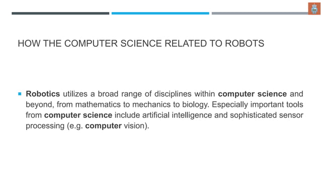 introduction to Robotics (the role of computer science) | PPTX ...