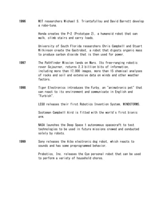 Robotics timeline | PDF