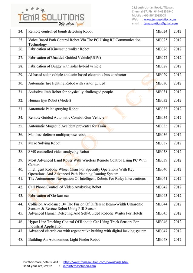 Robotics titles for 2012 | PDF