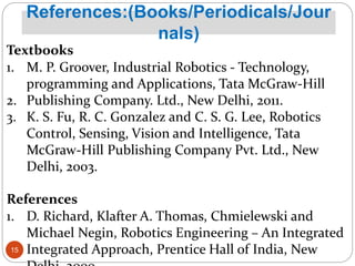 Robotics Unit 1.6.ppt robotics basics ppt notes | PPT
