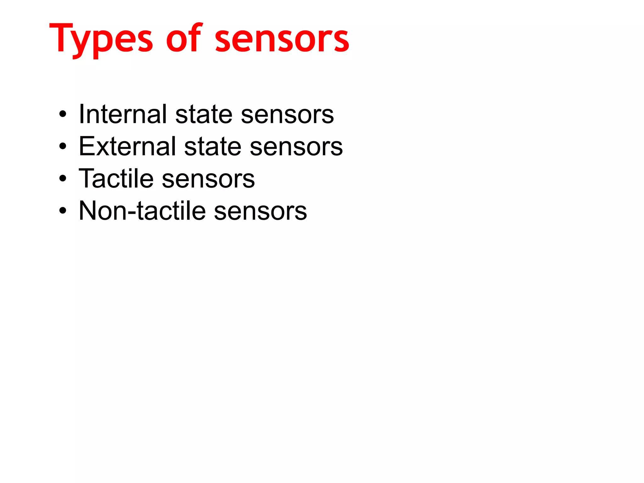Robotics unit3 sensors | PDF