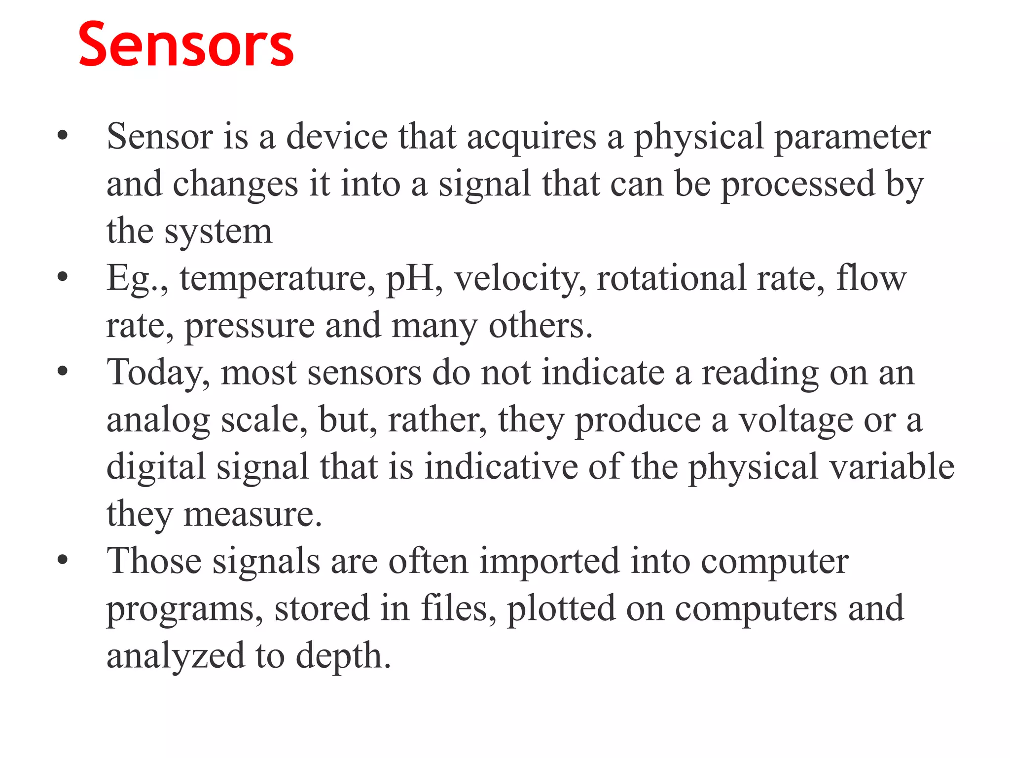 Robotics unit3 sensors | PDF