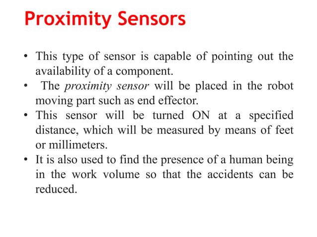 Robotics unit3 sensors | PDF