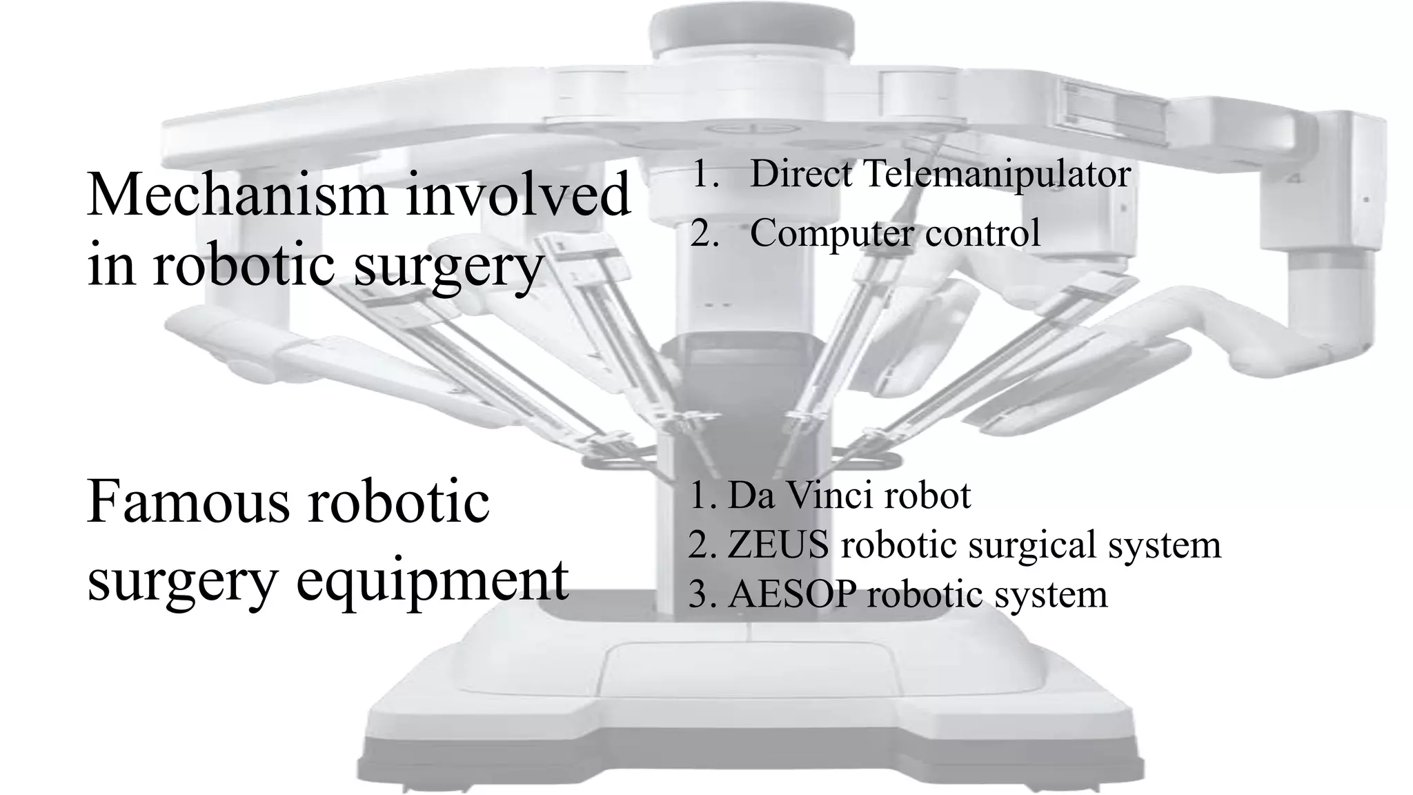 Robotic surgery | PPTX