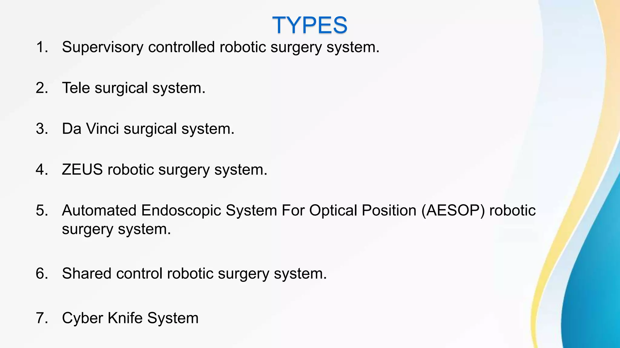 Robotic surgery | PPTX