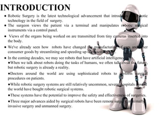 Robotic surgery | PPTX | Physical Therapy | Wellness
