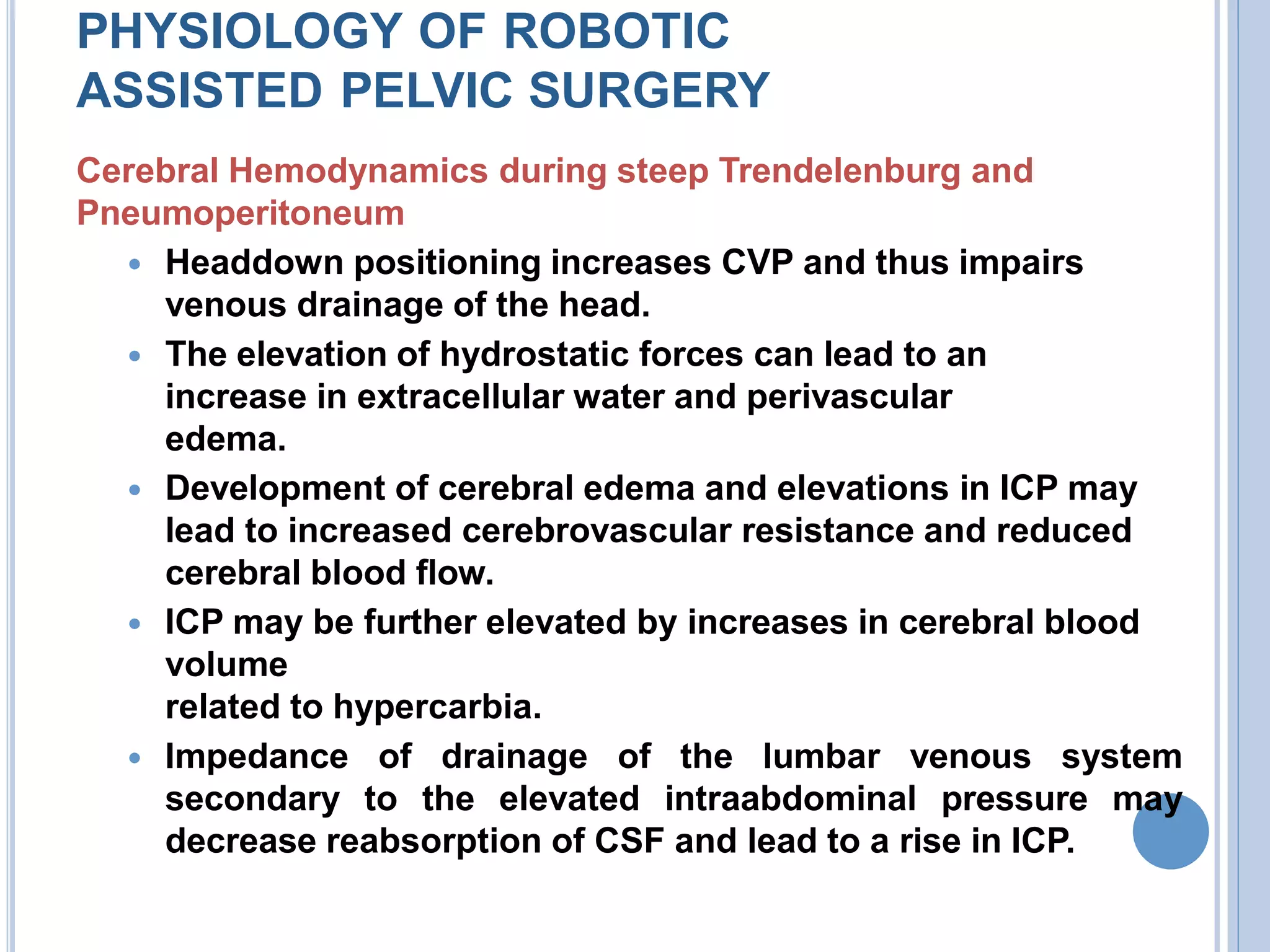 Anaesthetic management of Robotic surgery | PPTX