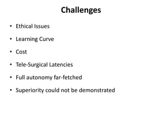 Robotic surgery - Principles | PPTX
