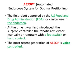 Robotic surgery and cancer | PPT