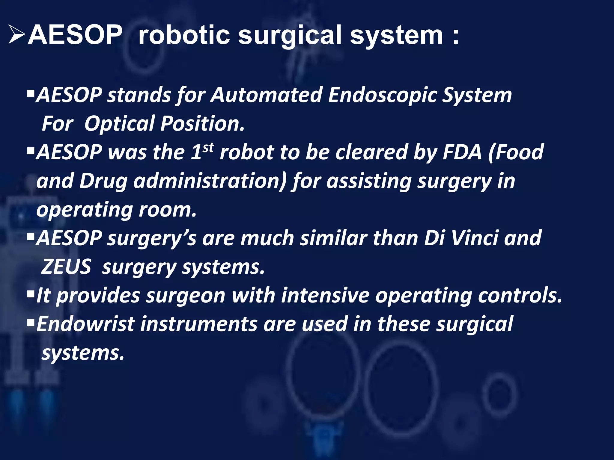 Robotic surgery | PPTX