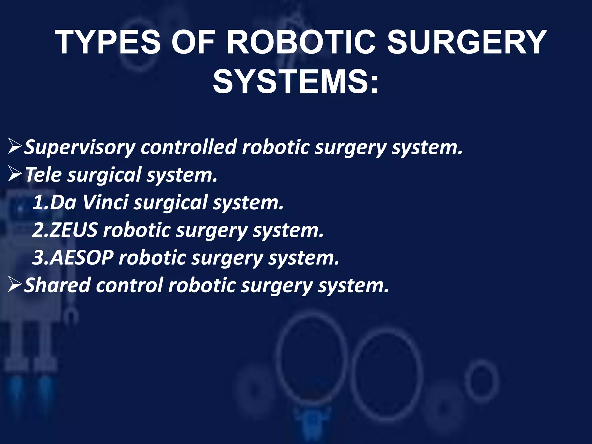 Robotic surgery | PPTX