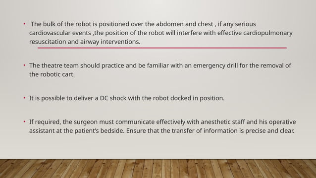 anaesthesia considerations in Robotic surgery final.pptx