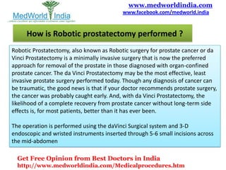 Robotic Surgery for Prostatectomy | PPTX