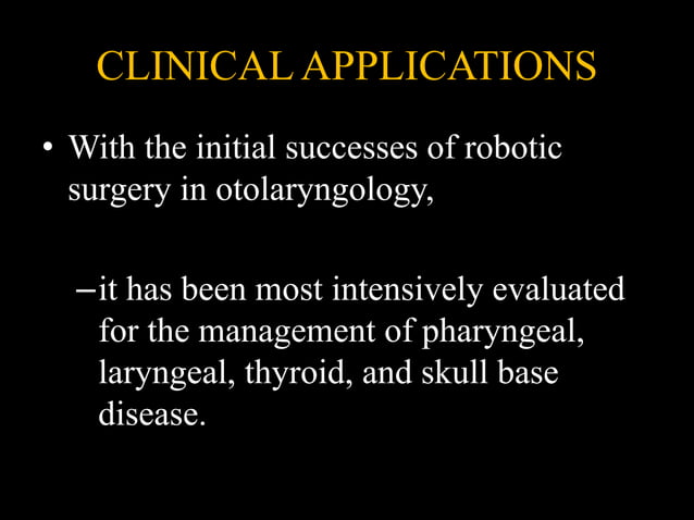 Robotic surgery in ENT | PPTX