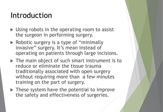 Robotic surgery | PPTX