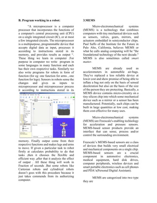 Robotics with mems | PDF