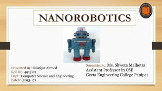 Nano-Robotics Technology | PPTX | Robotics | Technology & Computing