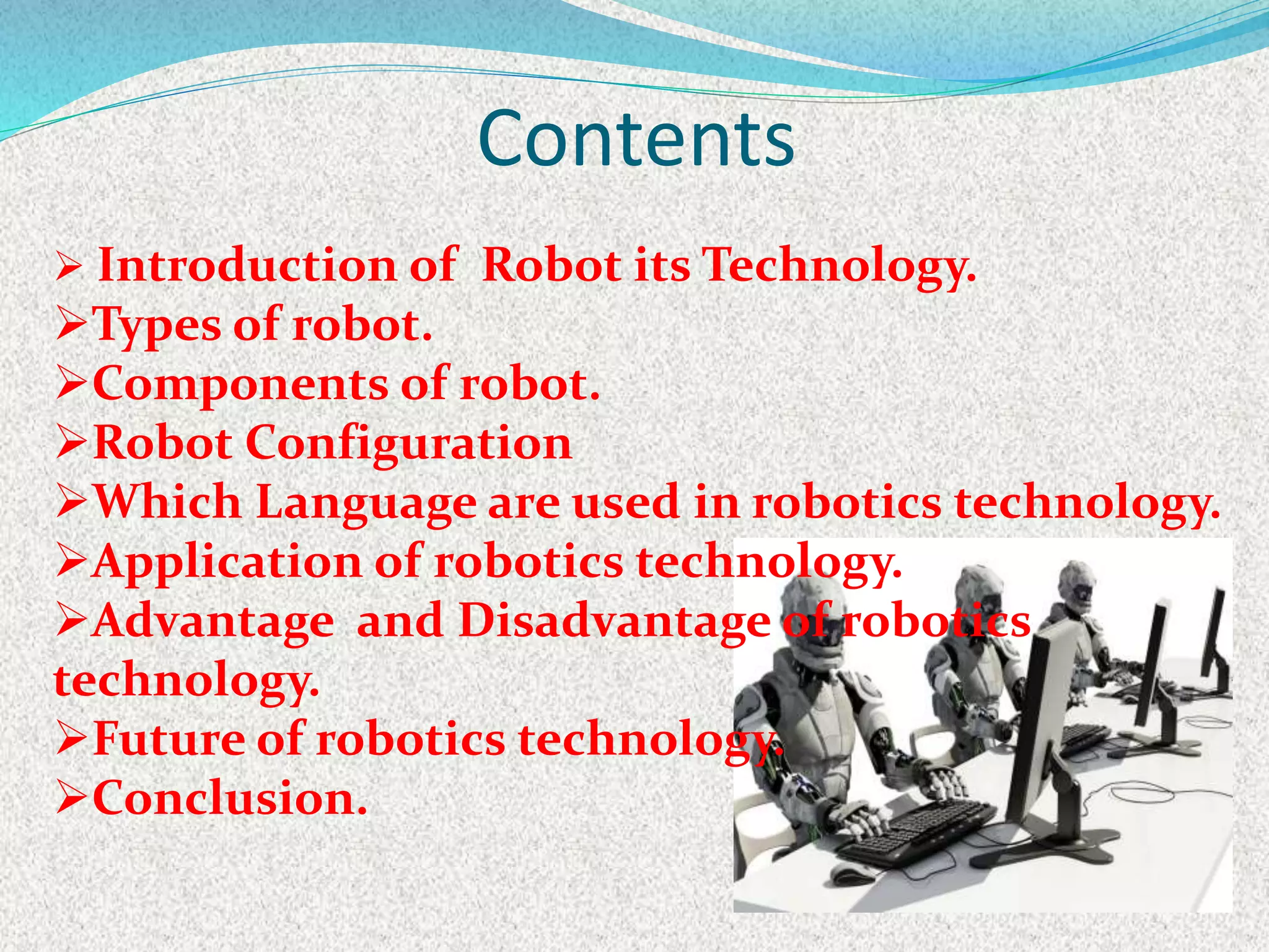 Robotic technology | PPTX