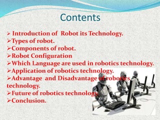 Robotic technology | PPTX