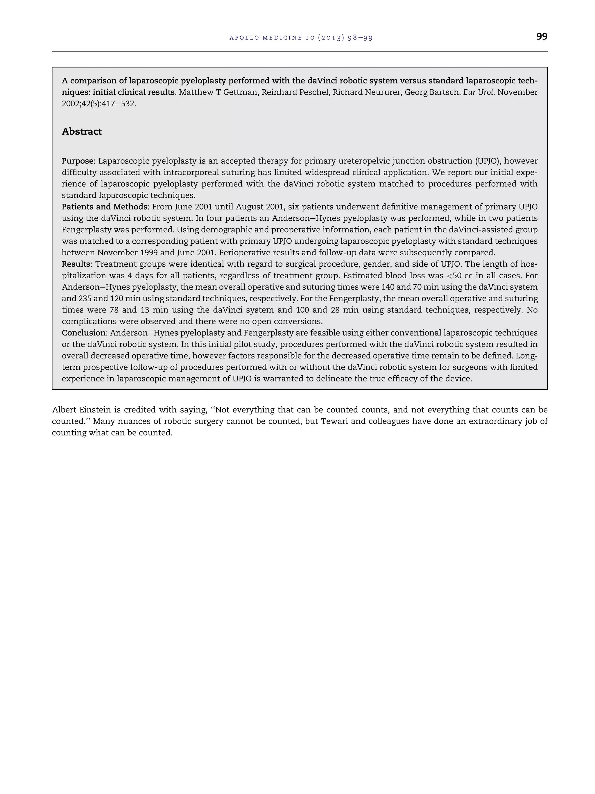 Robotic urology surgery | PDF