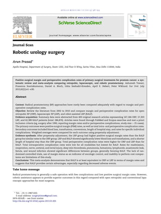 Robotic urology surgery | PDF