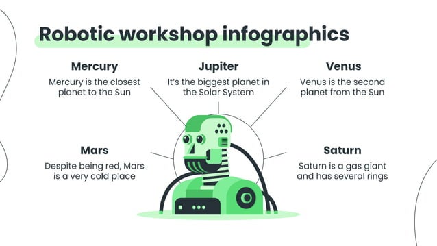 Robotic Workshop Infographics by Slidesgo.pptx | Astrology | Religion & Spirituality